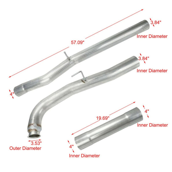2011+ Duramax DPF Delete Kits | 6.6L L5P, LML Exhaust Pipes - EGR ...